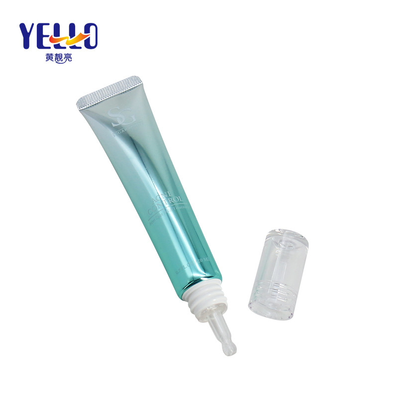 Gradient Blue 15ml 20ml Plastic Aluminum Small Lotion Tube With Clear ...